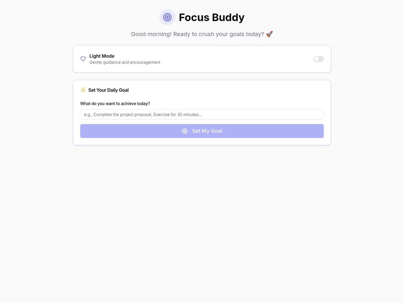 Focus Buddy: Your Personal Motivation Assistant