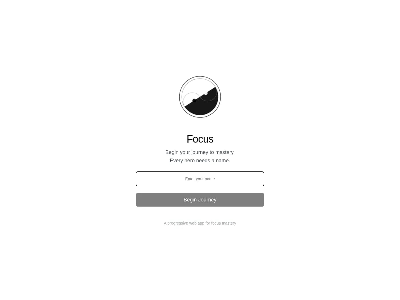 Focus - Progressive Web App for Focus Training