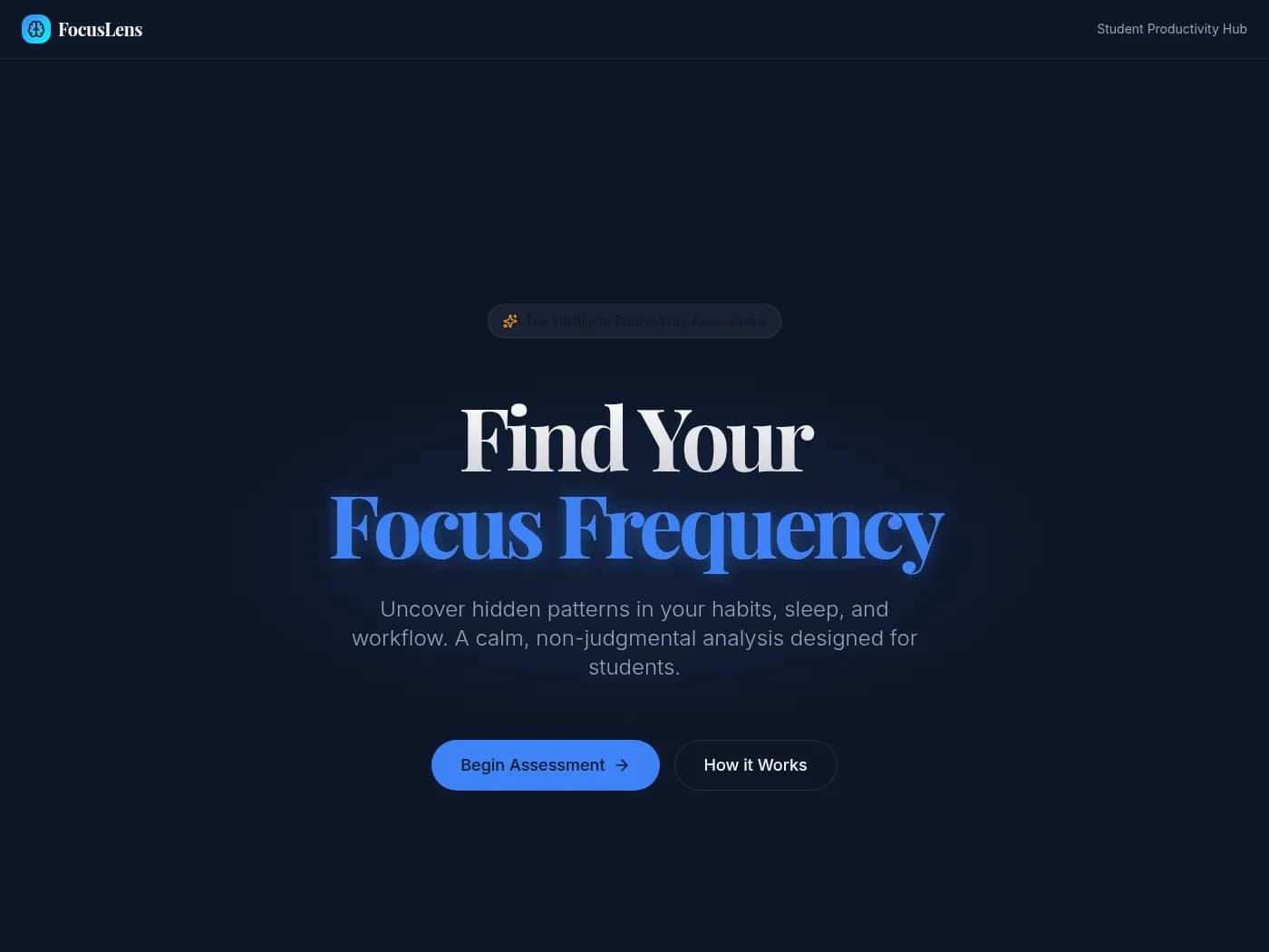 FocusLens Productivity Hub