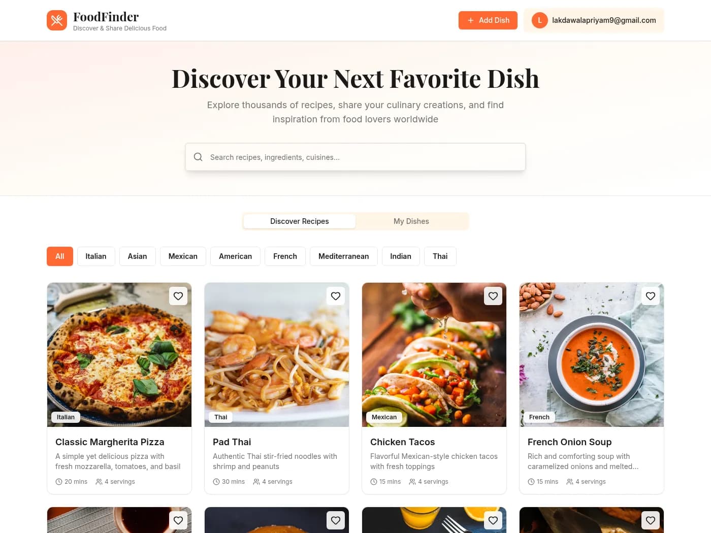 FoodFinder - Discover and Share Delicious Food