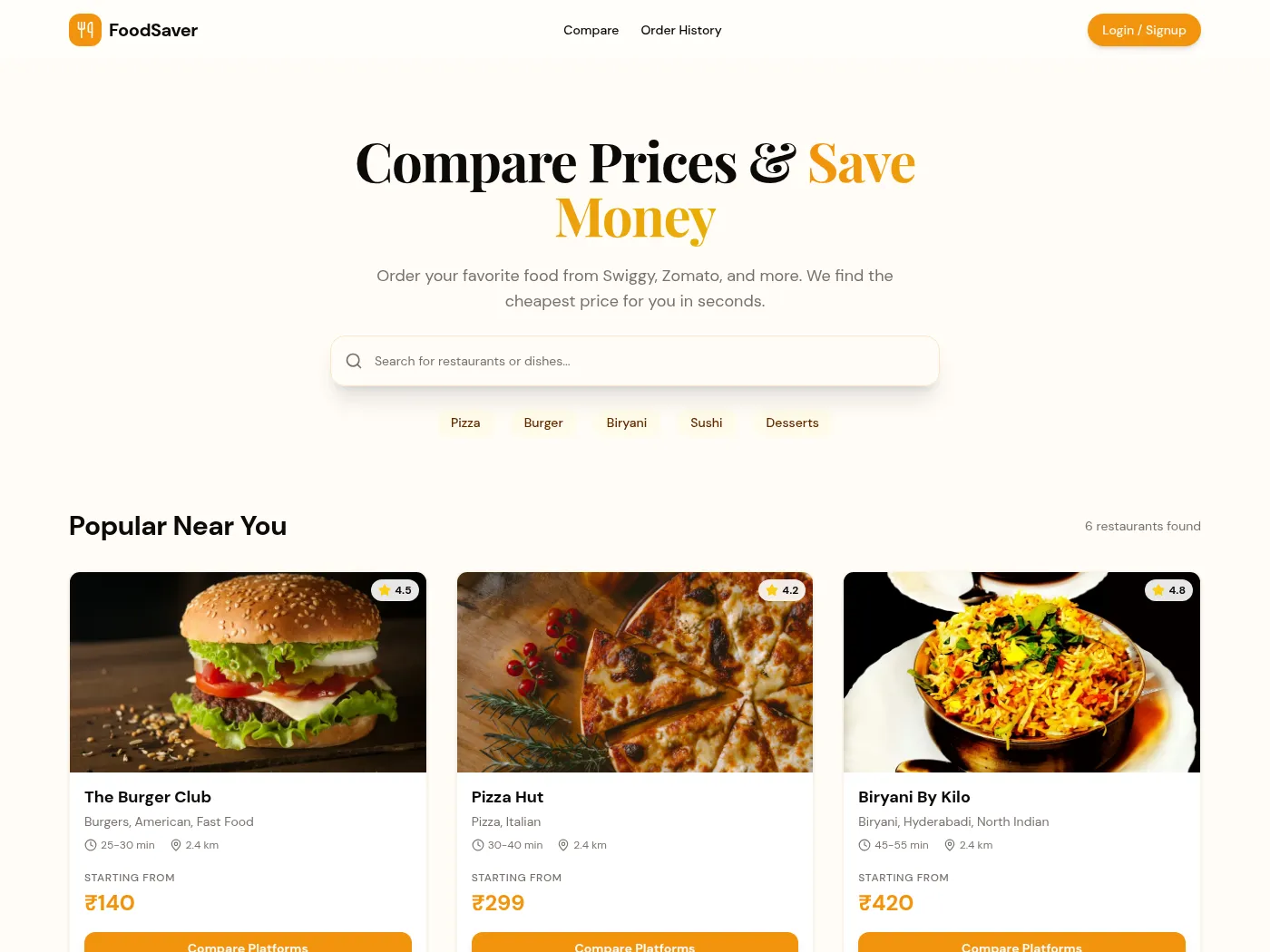 Food Saver Comparator