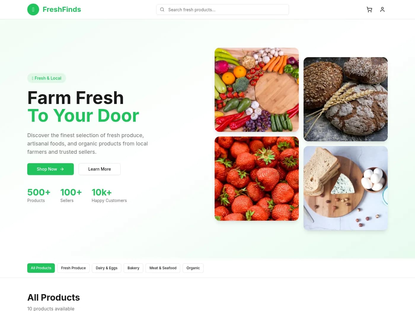 FreshFinds – Online Food Market Platform