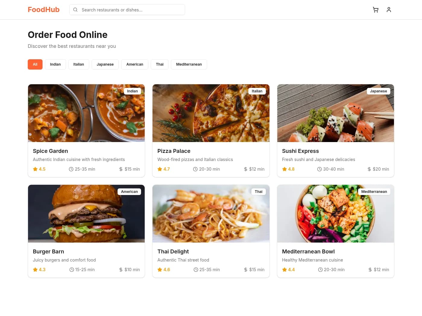 Full-Featured Food Ordering Platform