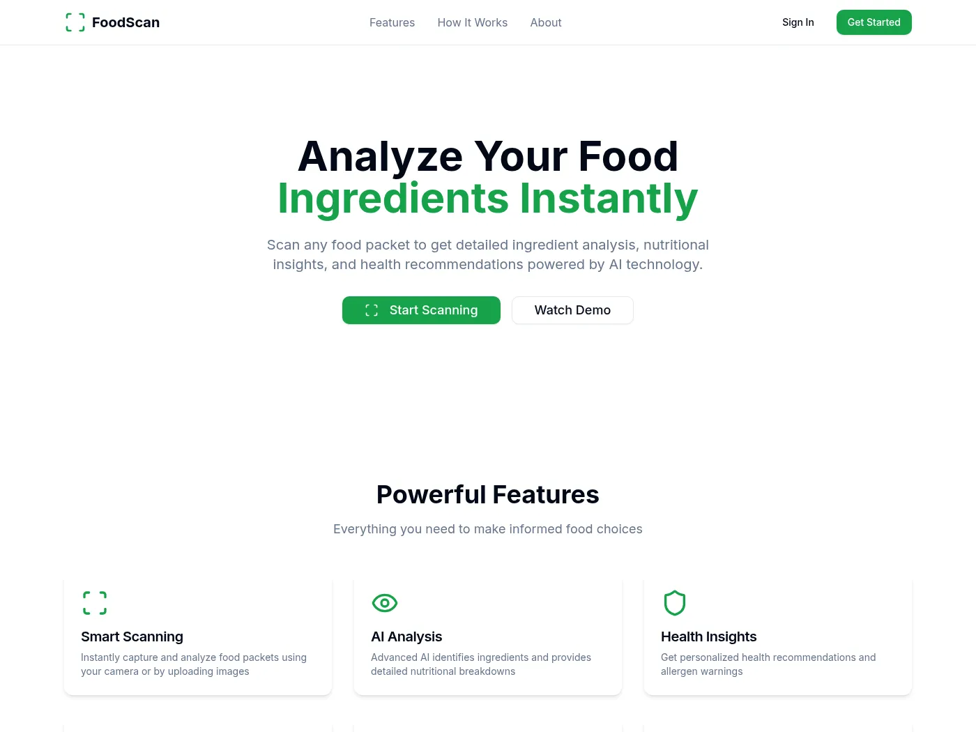 Food Packet Ingredient Analyzer Web App