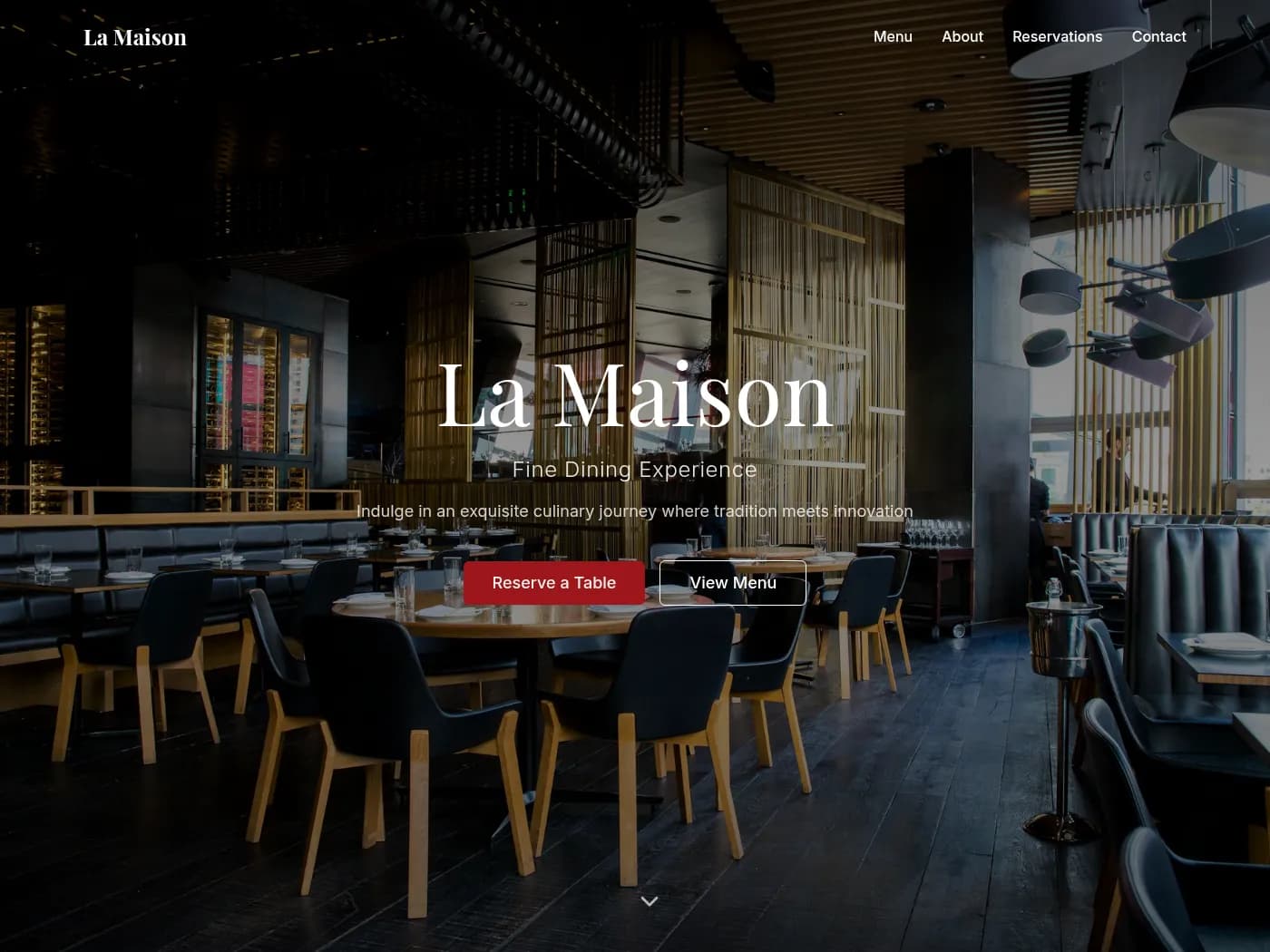 Gourmet Restaurant Web Experience