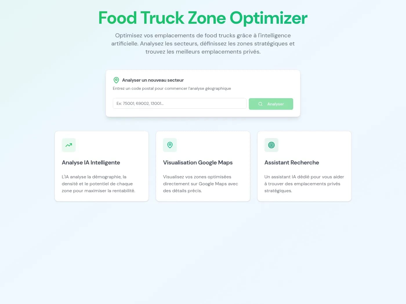 Food Truck Zone Optimizer: AI-Powered Location Finder for Private Sectors