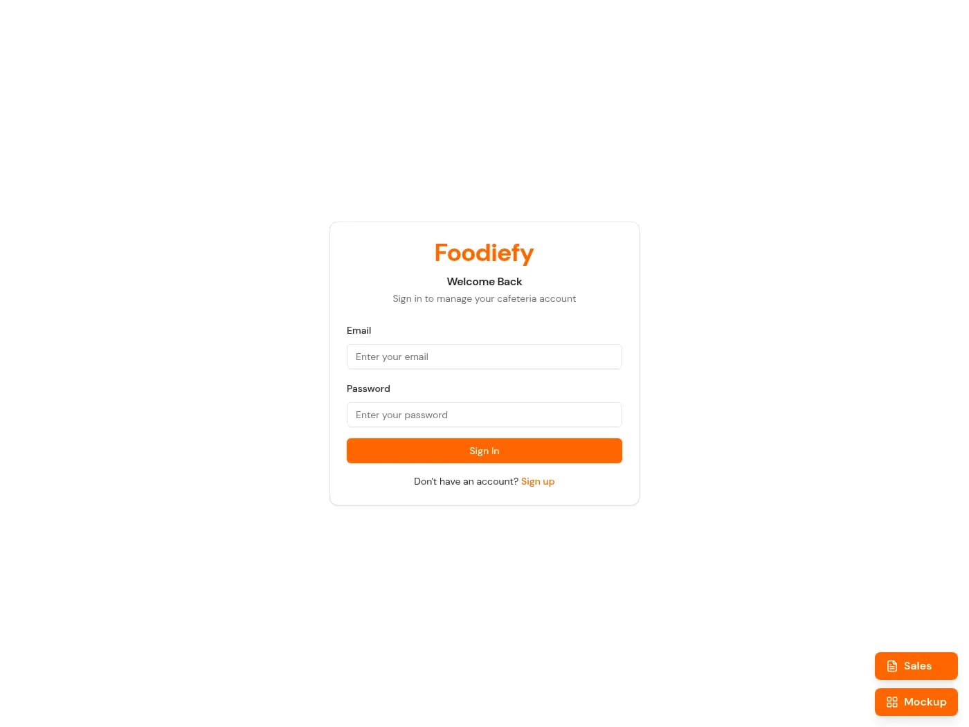 Foodiefy - School Cafeteria Management App