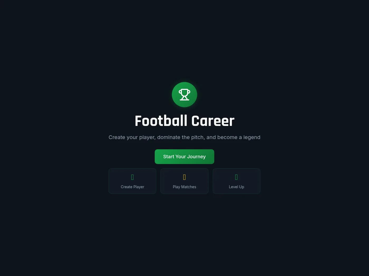 Football Career Manager - Cross-Platform Game