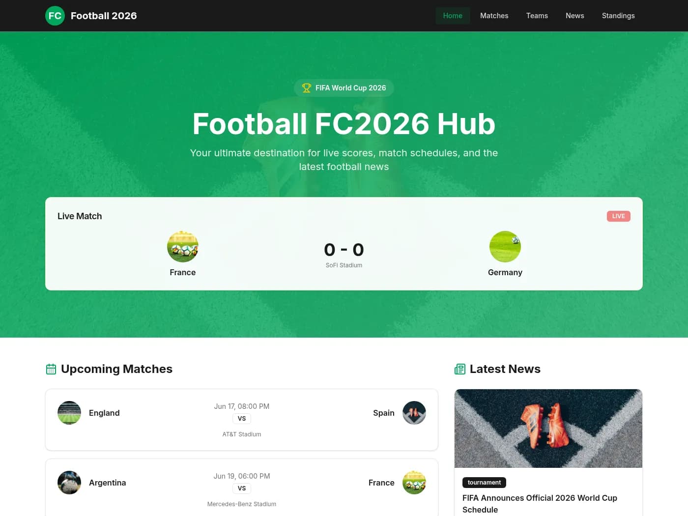 Football FC2026 Hub