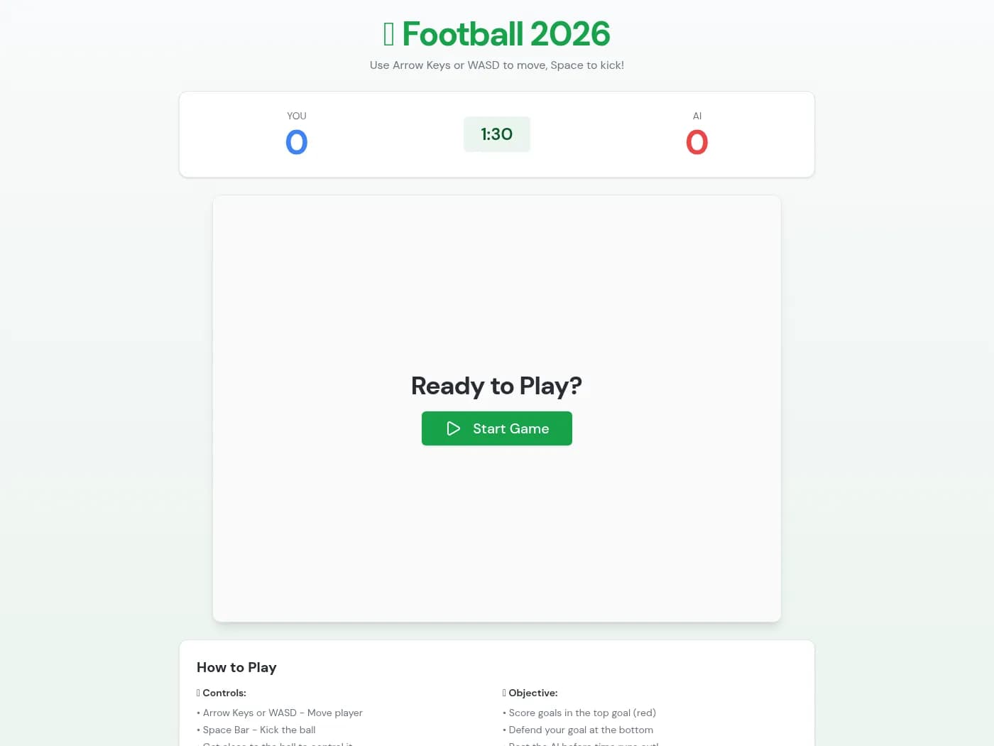 Football Game 2026