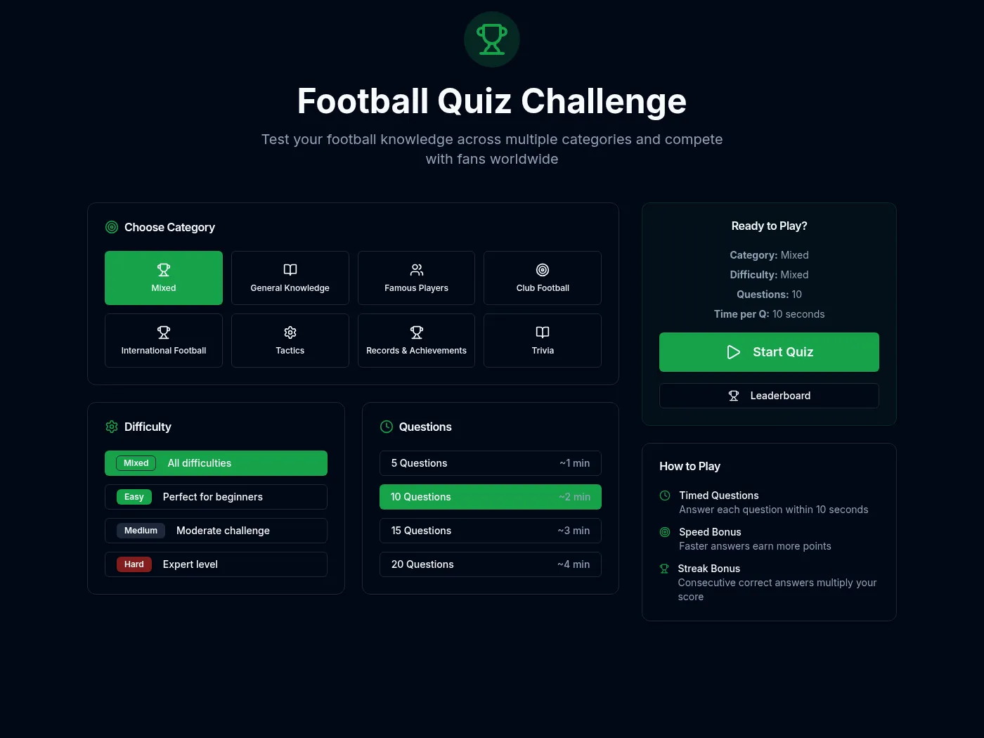 Football Quiz Challenge – Test Your Football Knowledge with Friends