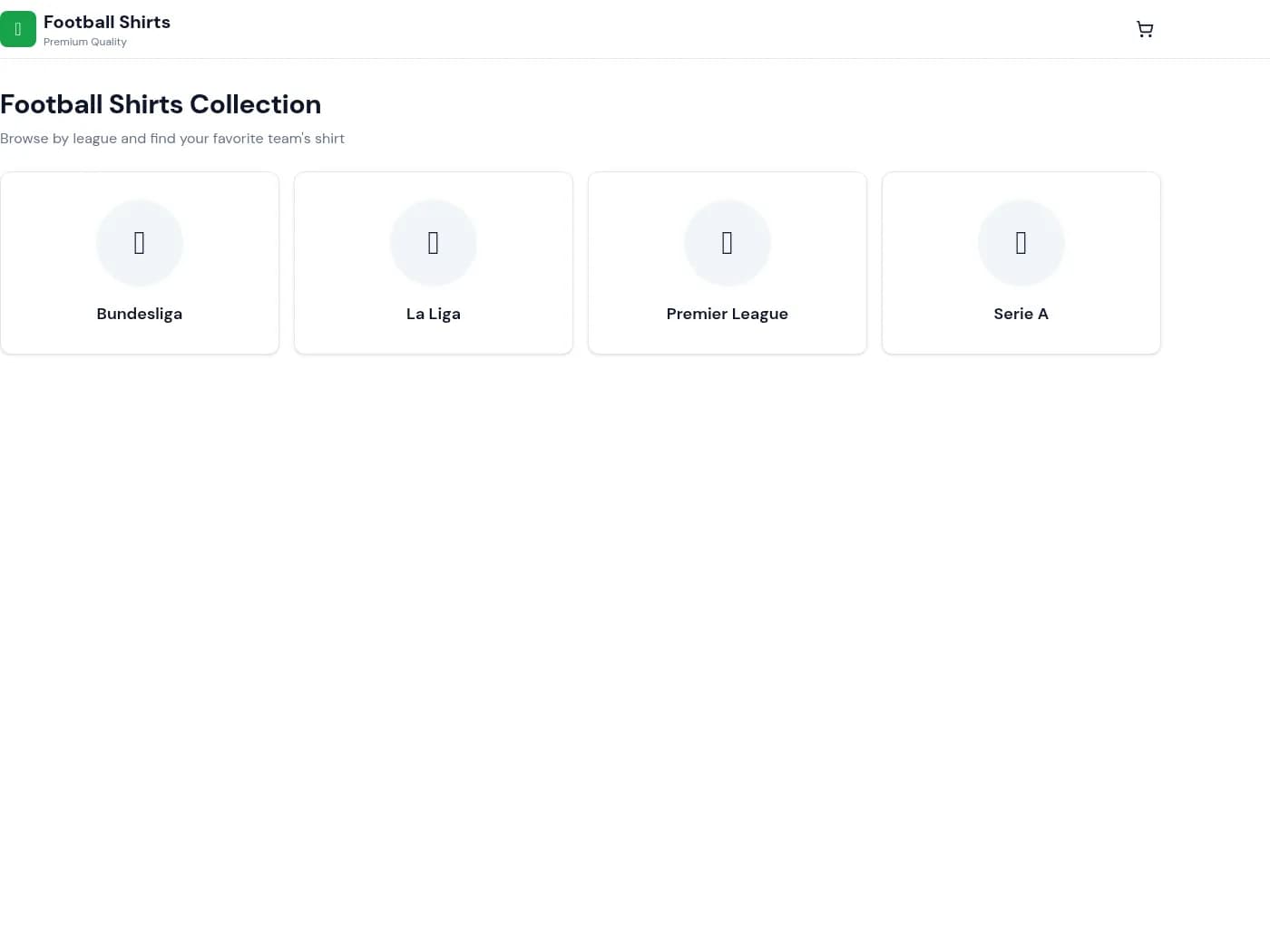 Football Shirt Catalog and Admin Dashboard
