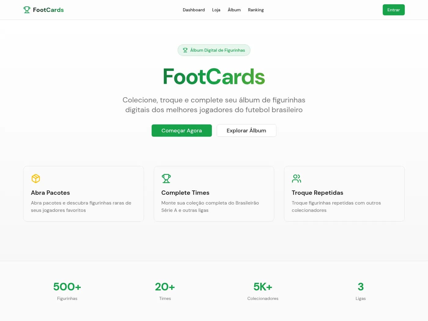 FootCards – Digital Collectible Football Sticker Album Platform
