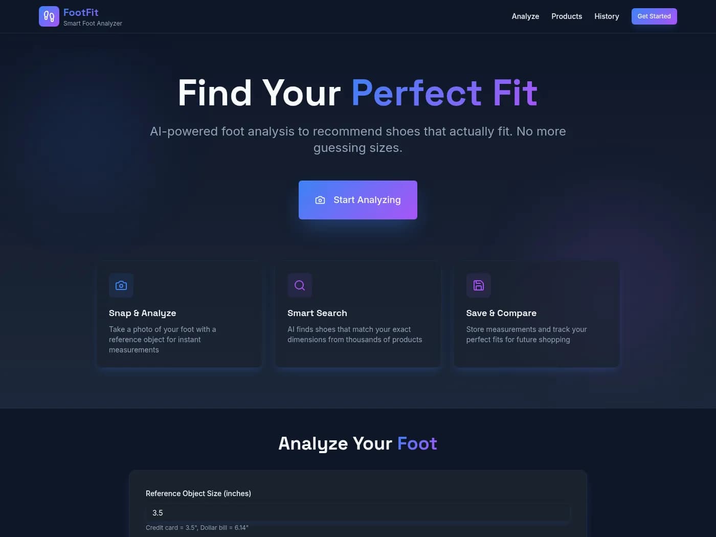 FootFit: Smart Foot Analyzer & Product Finder
