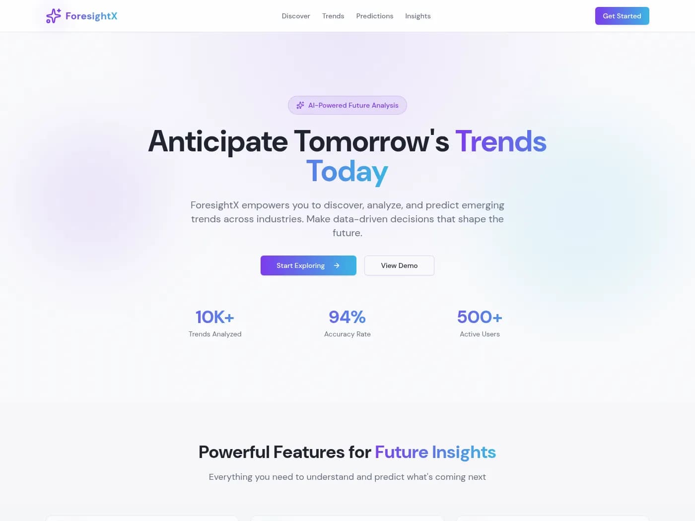 ForesightX: Future Trend Analysis Platform