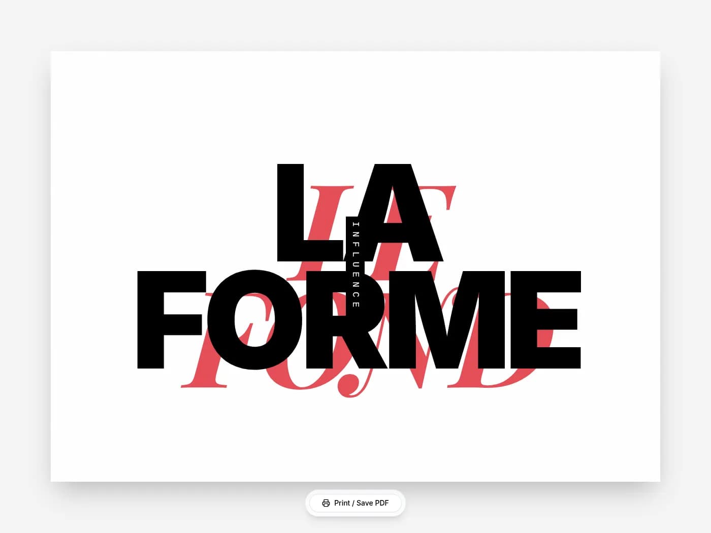 Forme Influence Affiche