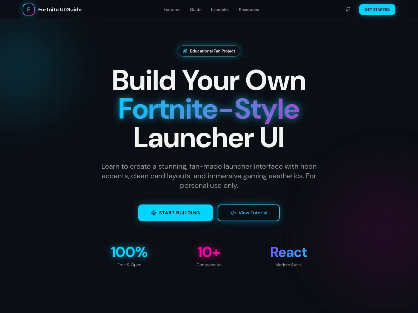 Fortnite-Style Custom Launcher UI Guide Website