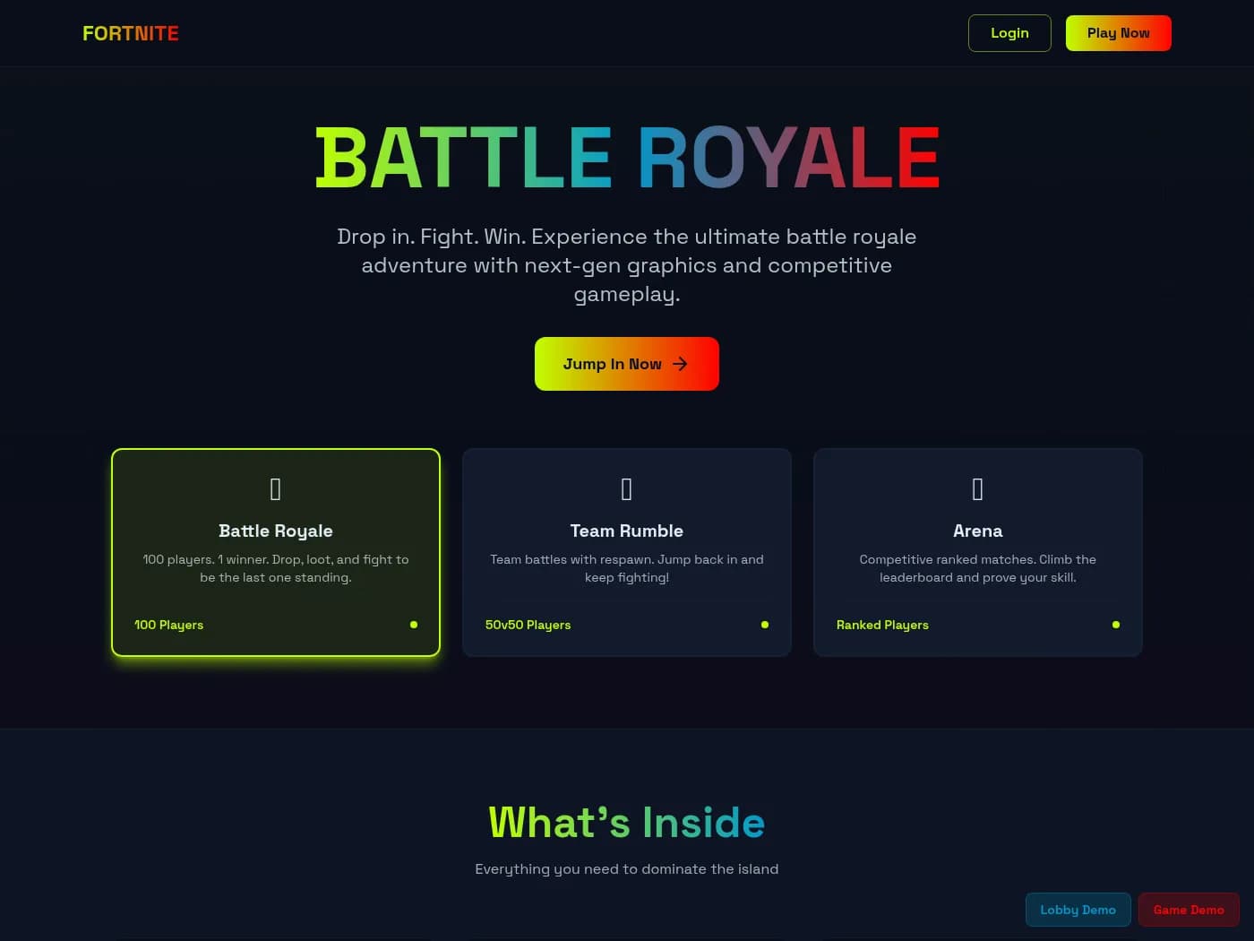 Fortnite Web Clone