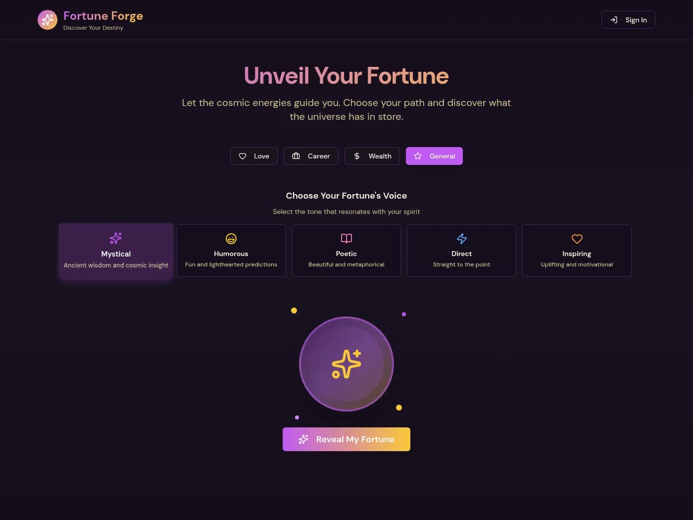 Fortune Forge App