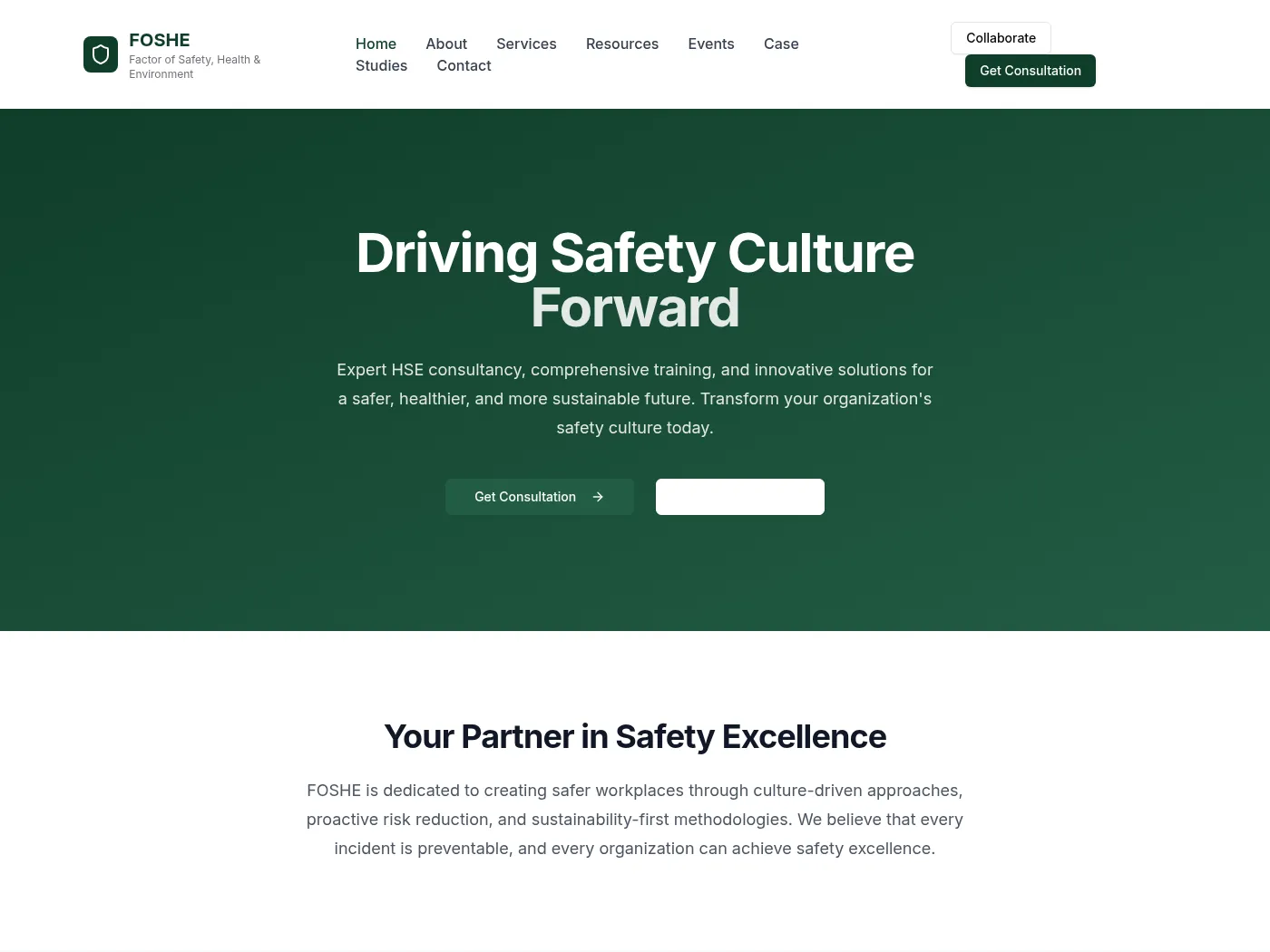FOSHE – Factor of Safety, Health & Environment Website