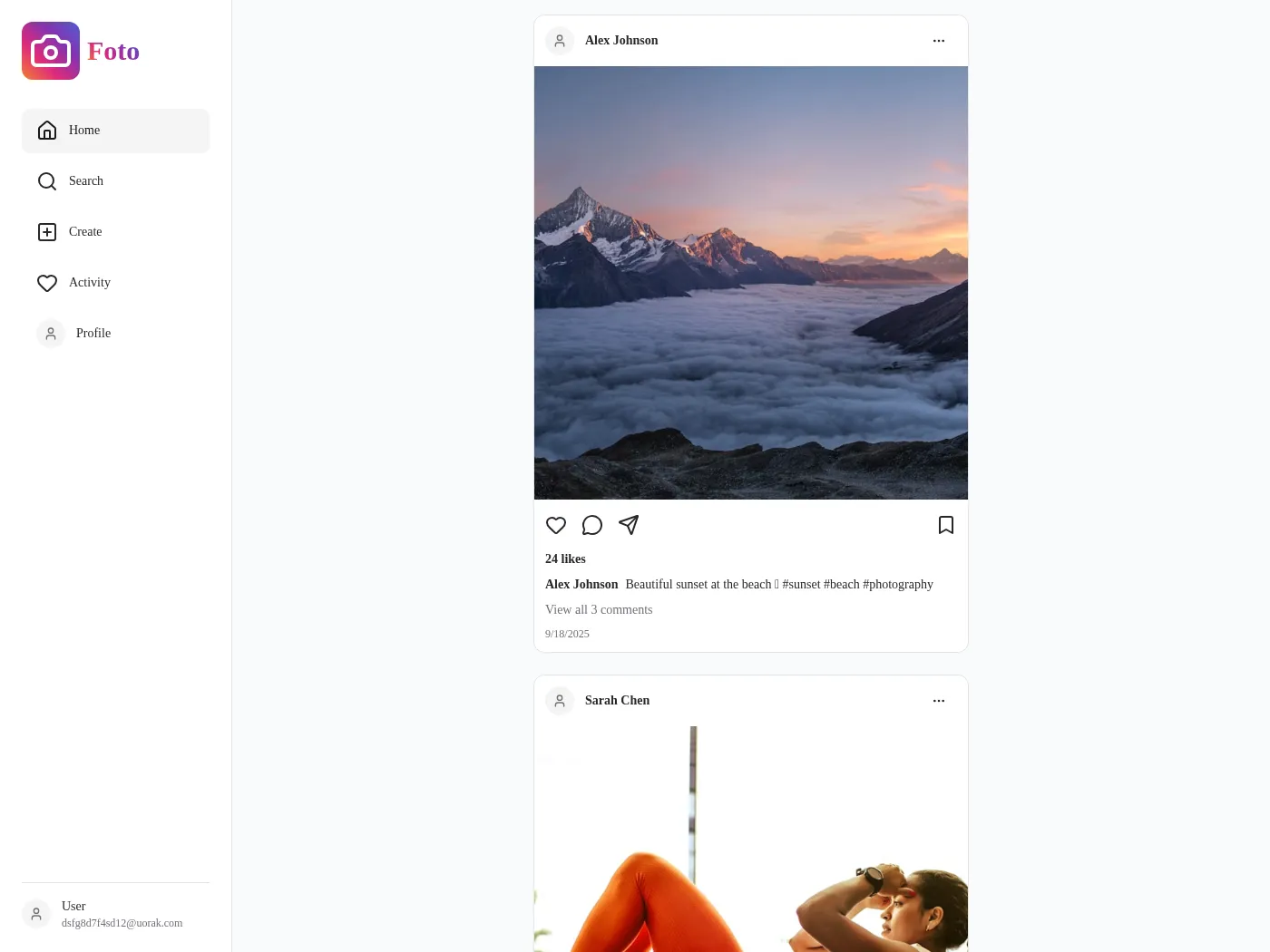 Foto Clone - Photo Sharing App Inspired by Instagram