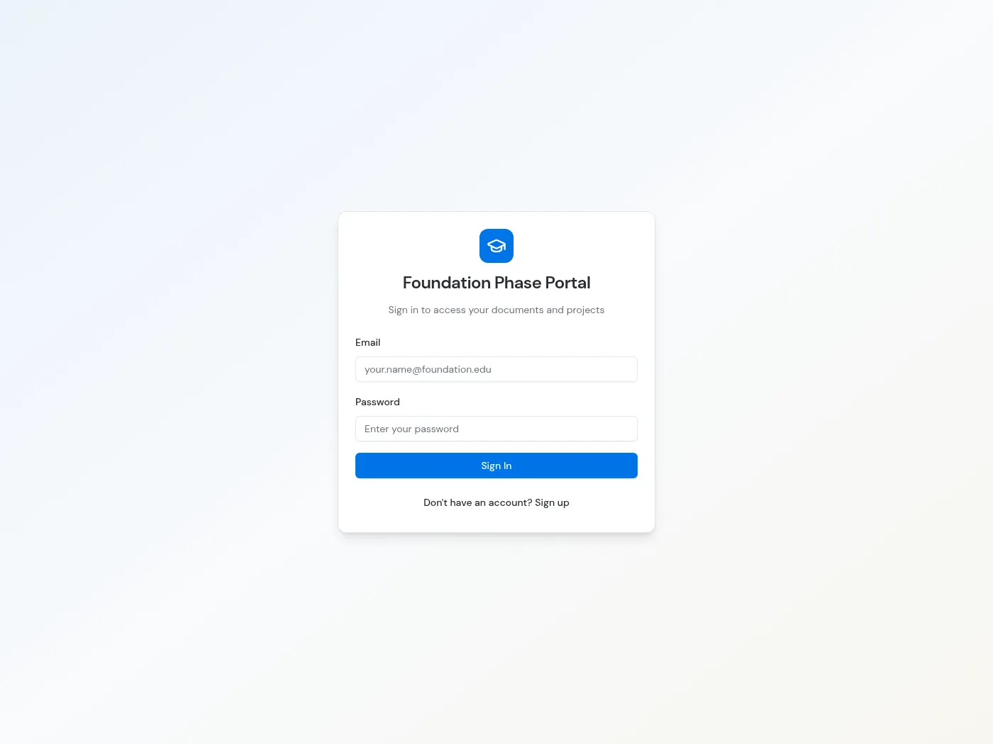 Foundation Phase Group Portal