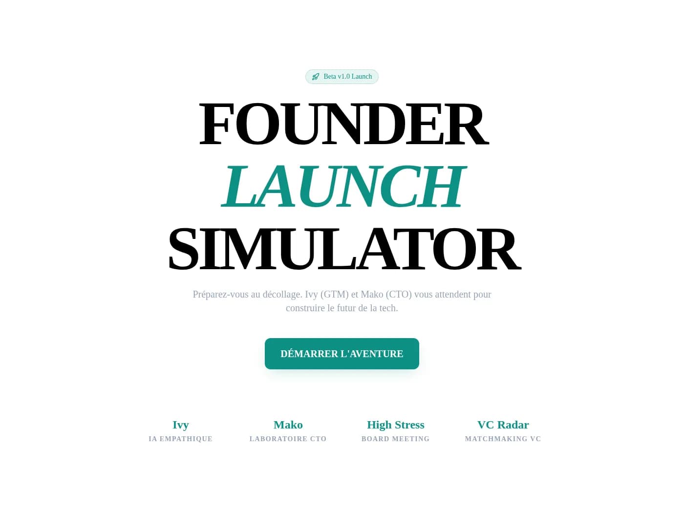 Founder Launch Simulator