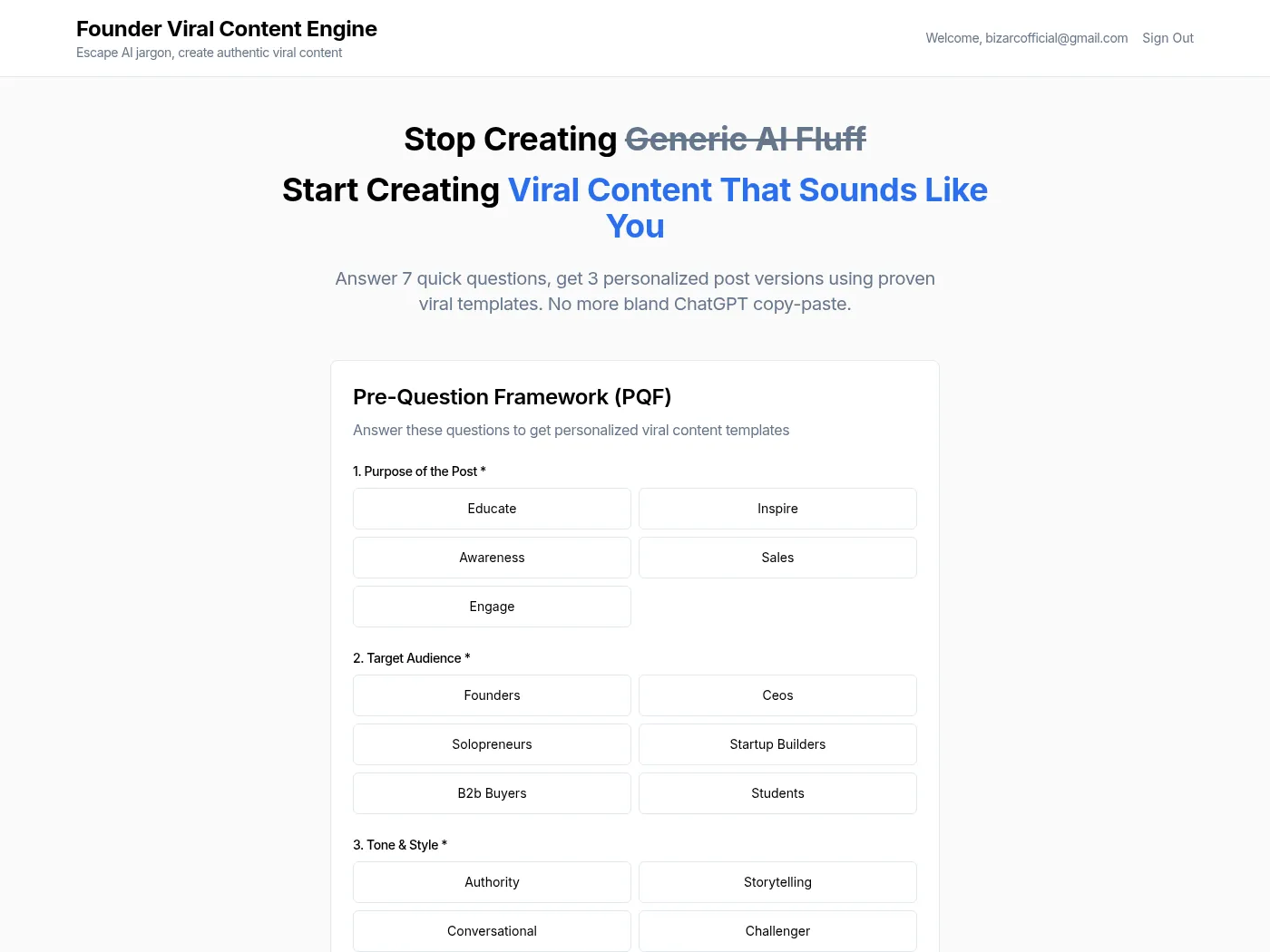 Founder Viral Content Engine