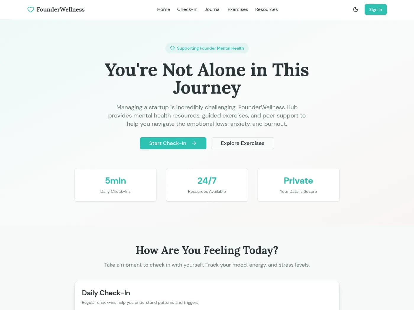 FounderWellness Hub