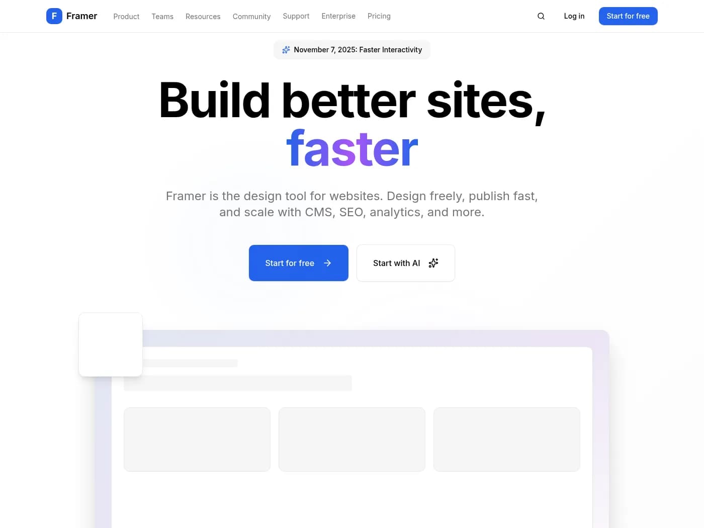 Framer Web Design Platform Clone