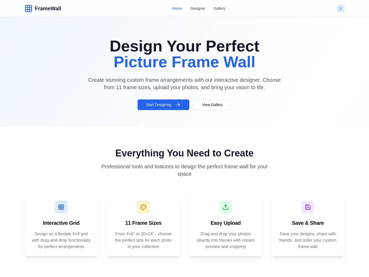 FrameWall - Custom Picture Frame Designer