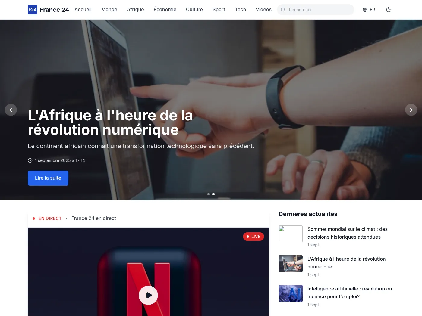 France 24-Inspired Multilingual News Platform