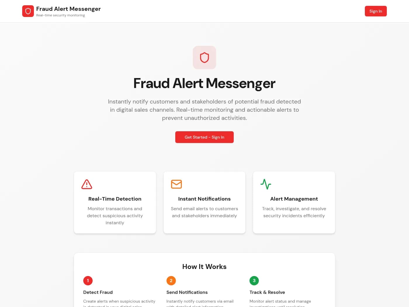 Fraud Alert Messenger