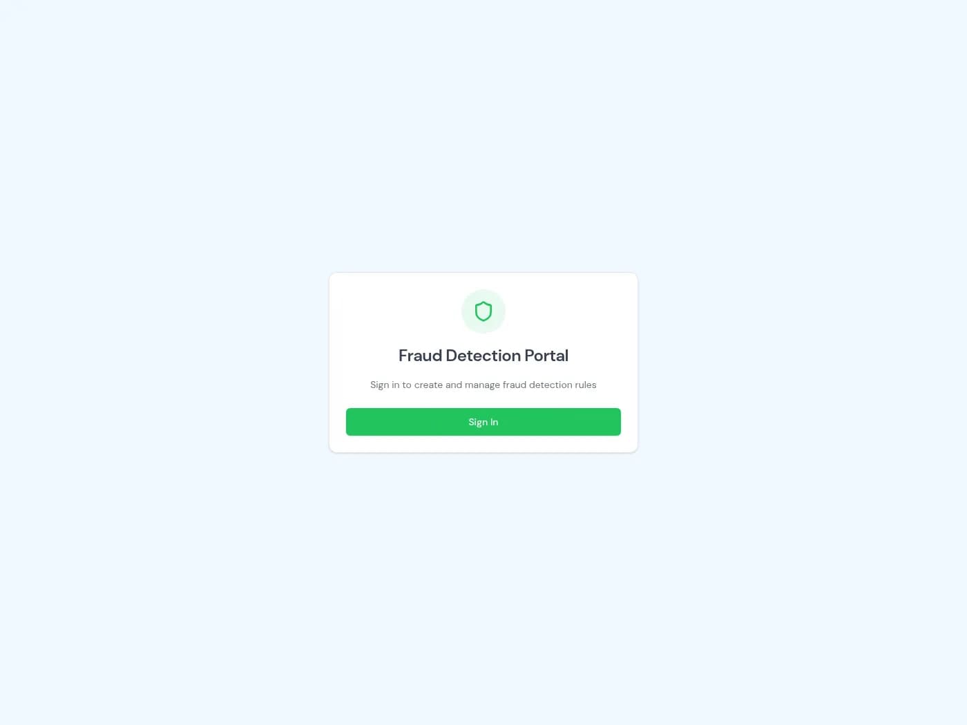 Fraud Detection Rule Builder Portal