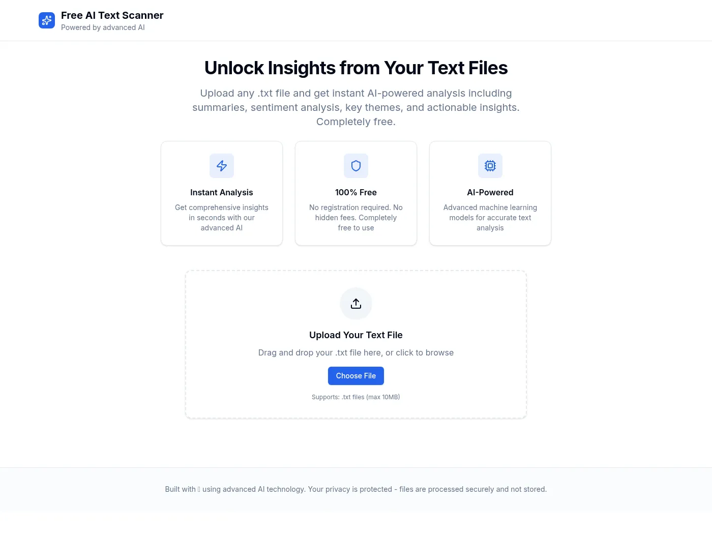 Free AI-Powered Text Scanner
