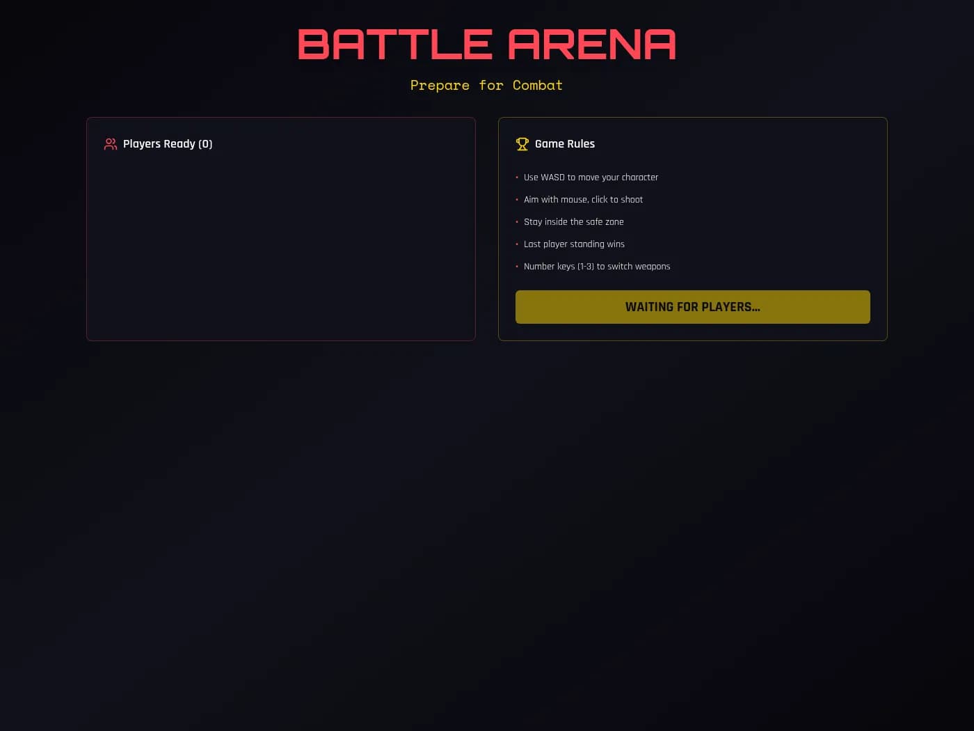 Battle Arena: Free Fire Inspired Web Game