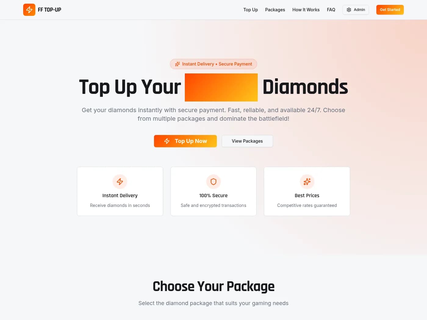Free Fire Topup Platform
