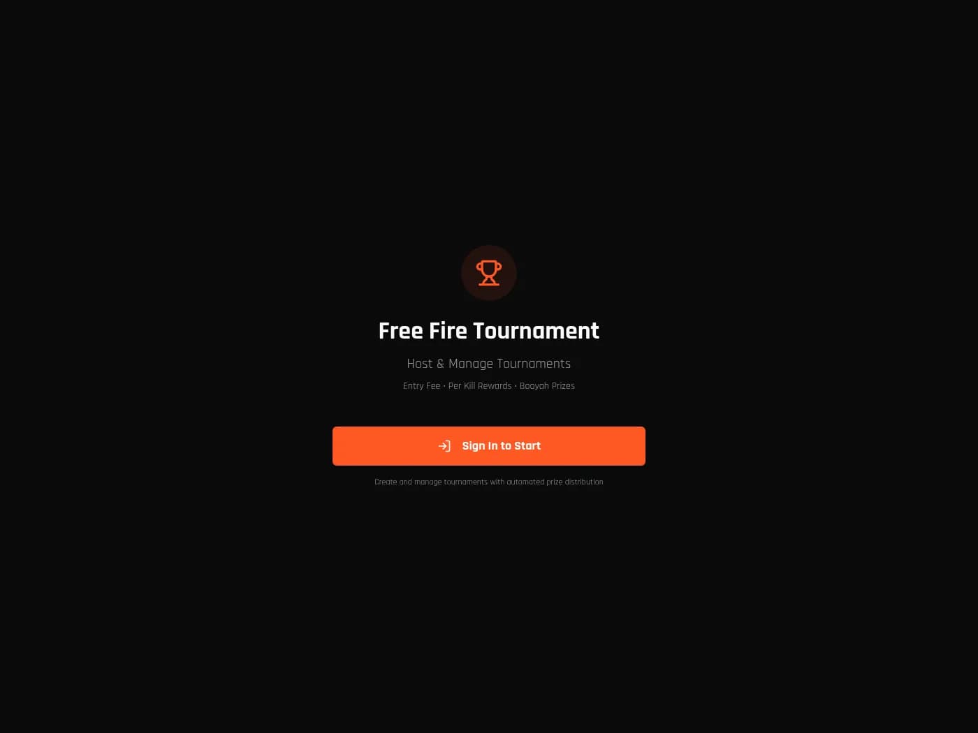 Free Fire Tournament Hosting App