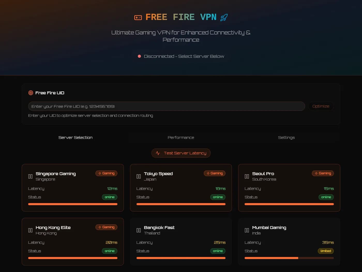 Free Fire VPN Diamond Connector