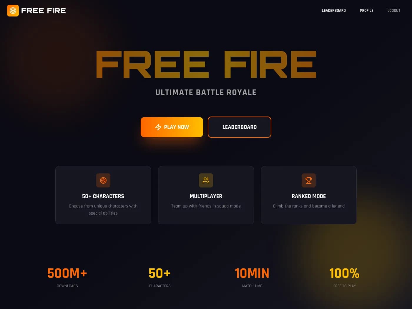 Free Fire Web Clone