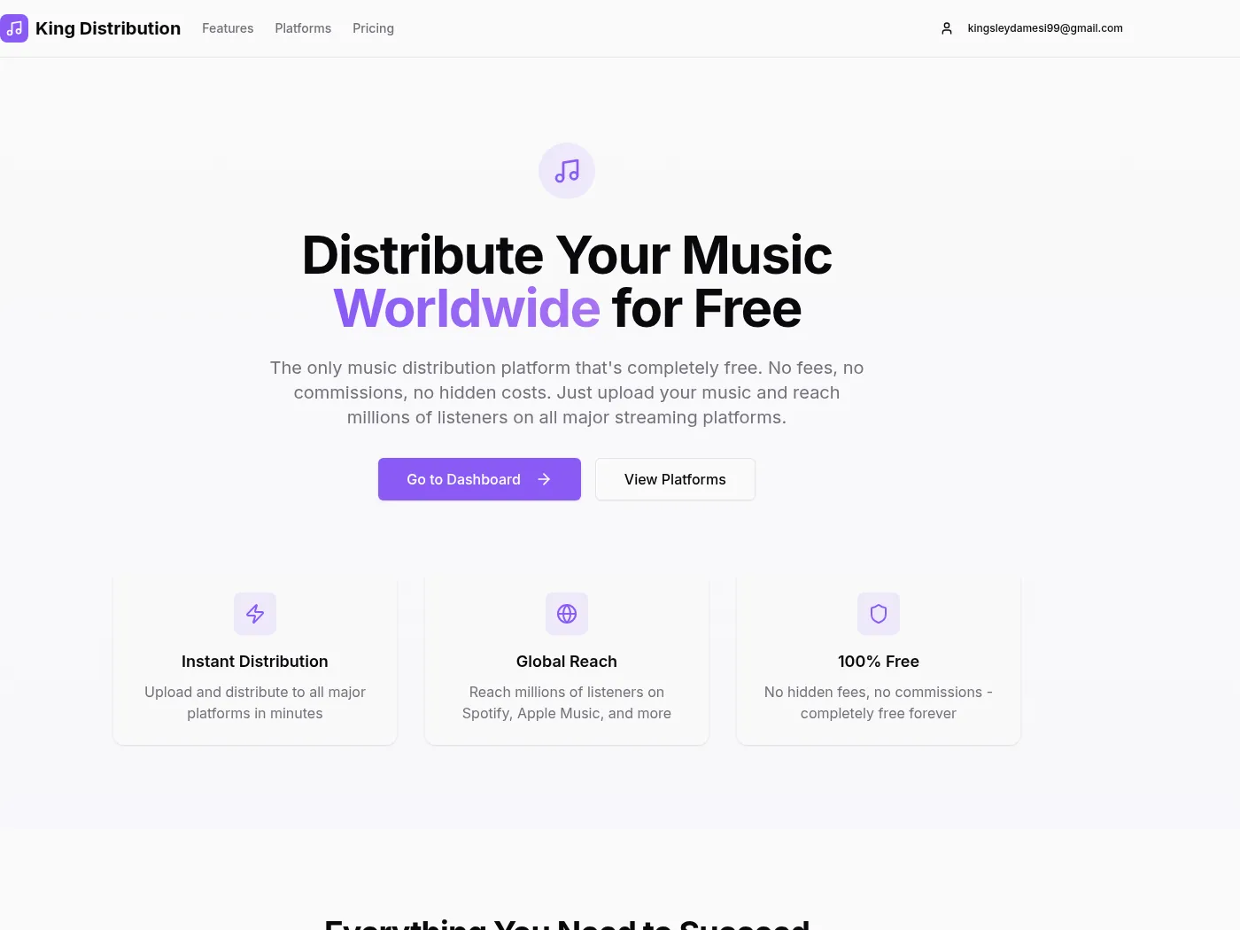 Free Music Distribution Platform