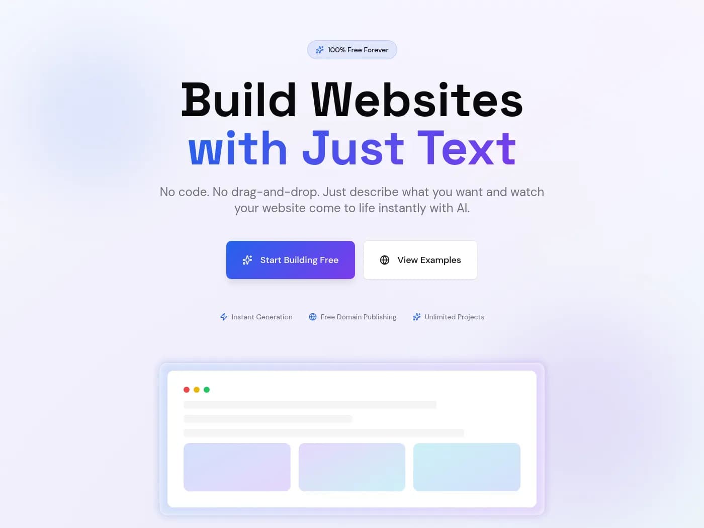 Free AI Website Builder