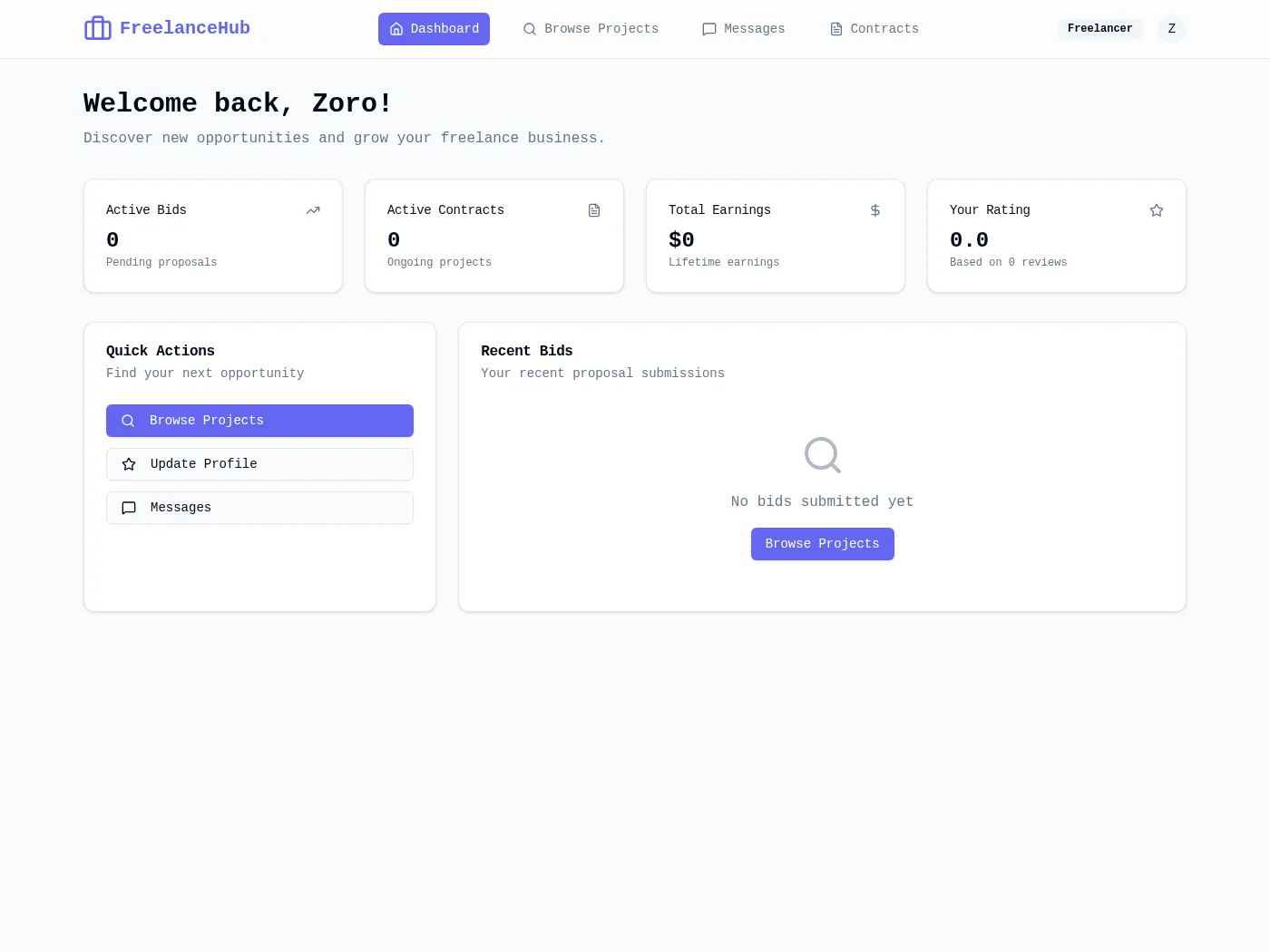 Freelance Bidding Platform - Mini Fiverr Clone