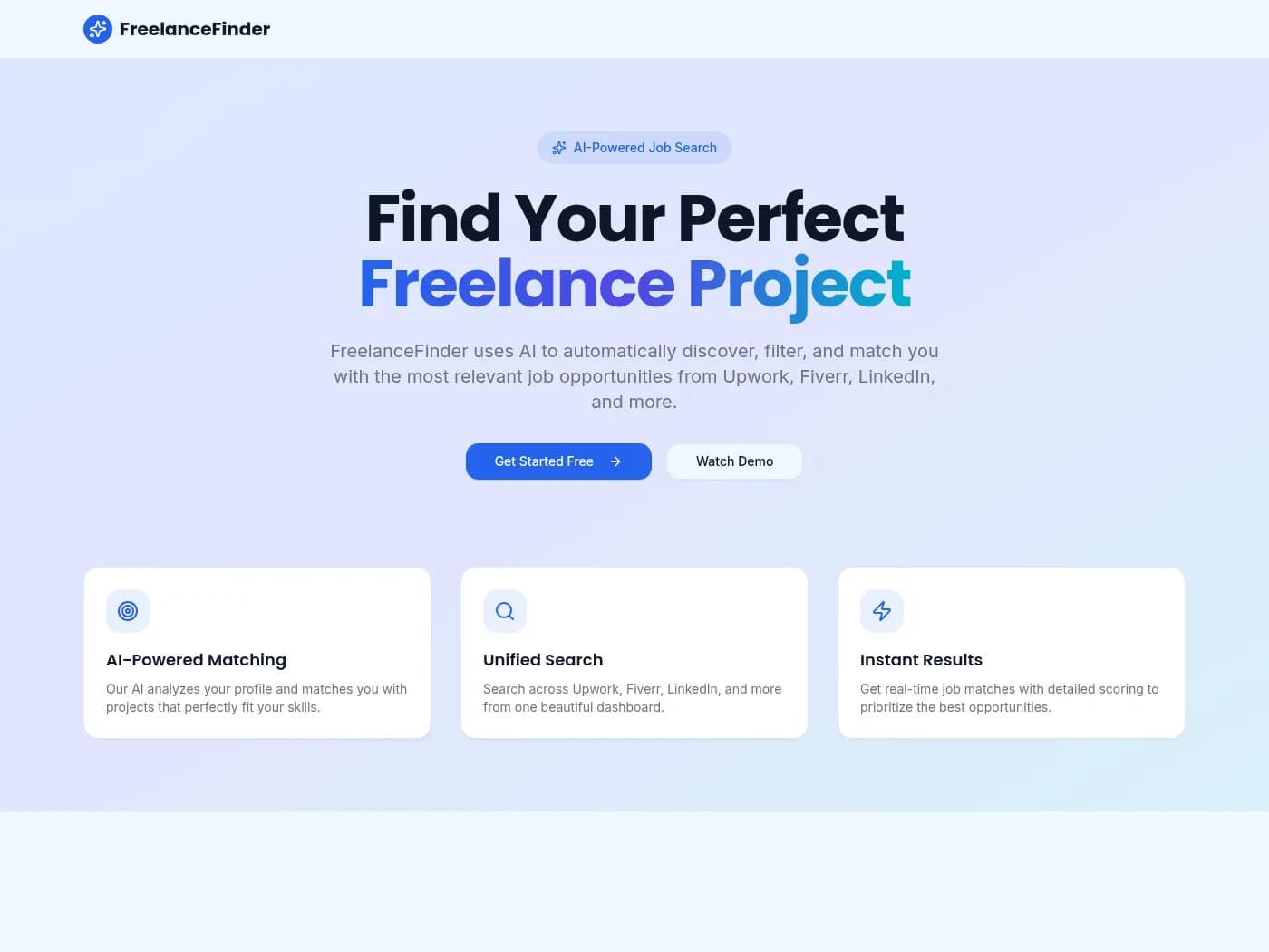 FreelanceFinder - Unified AI-Powered Job Search SaaS for Freelancers