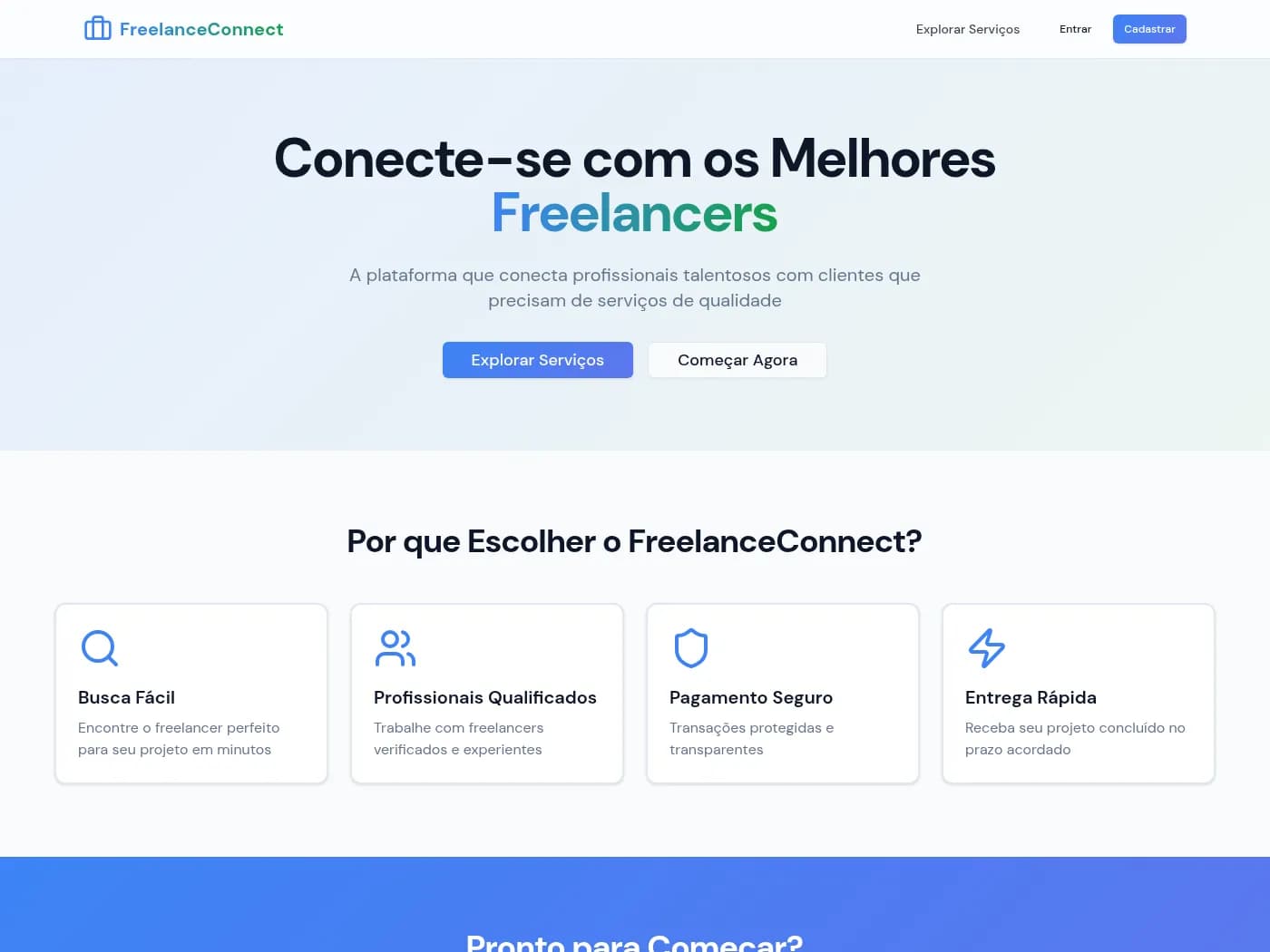 Freelancer Connect: A Modern Marketplace for Hiring Portuguese-Speaking Freelancers