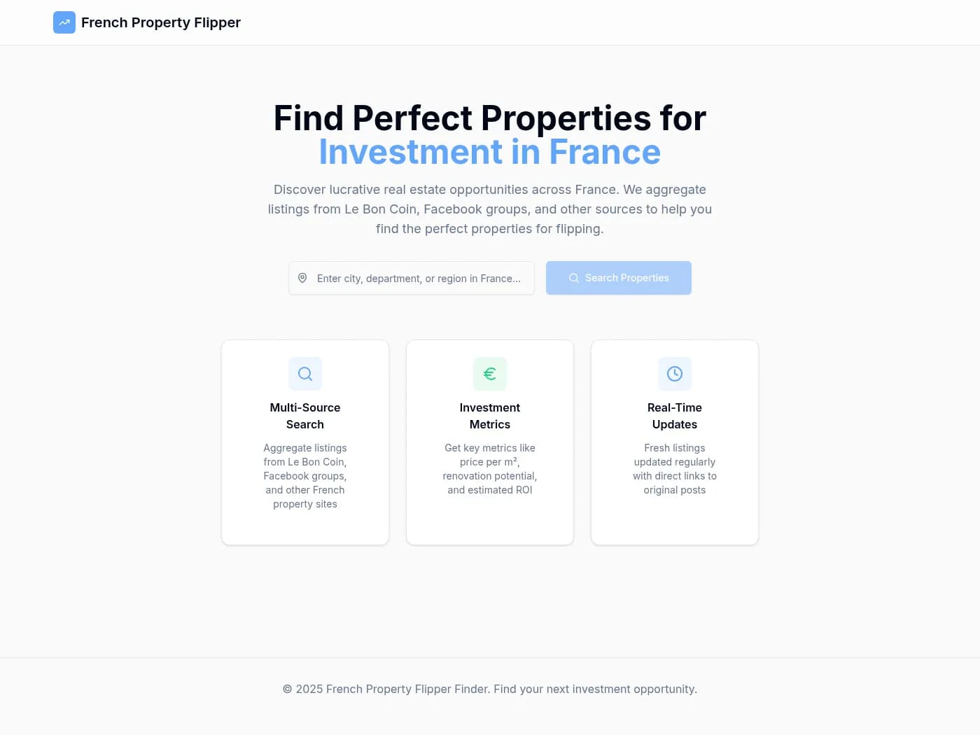 French Property Flipper Finder
