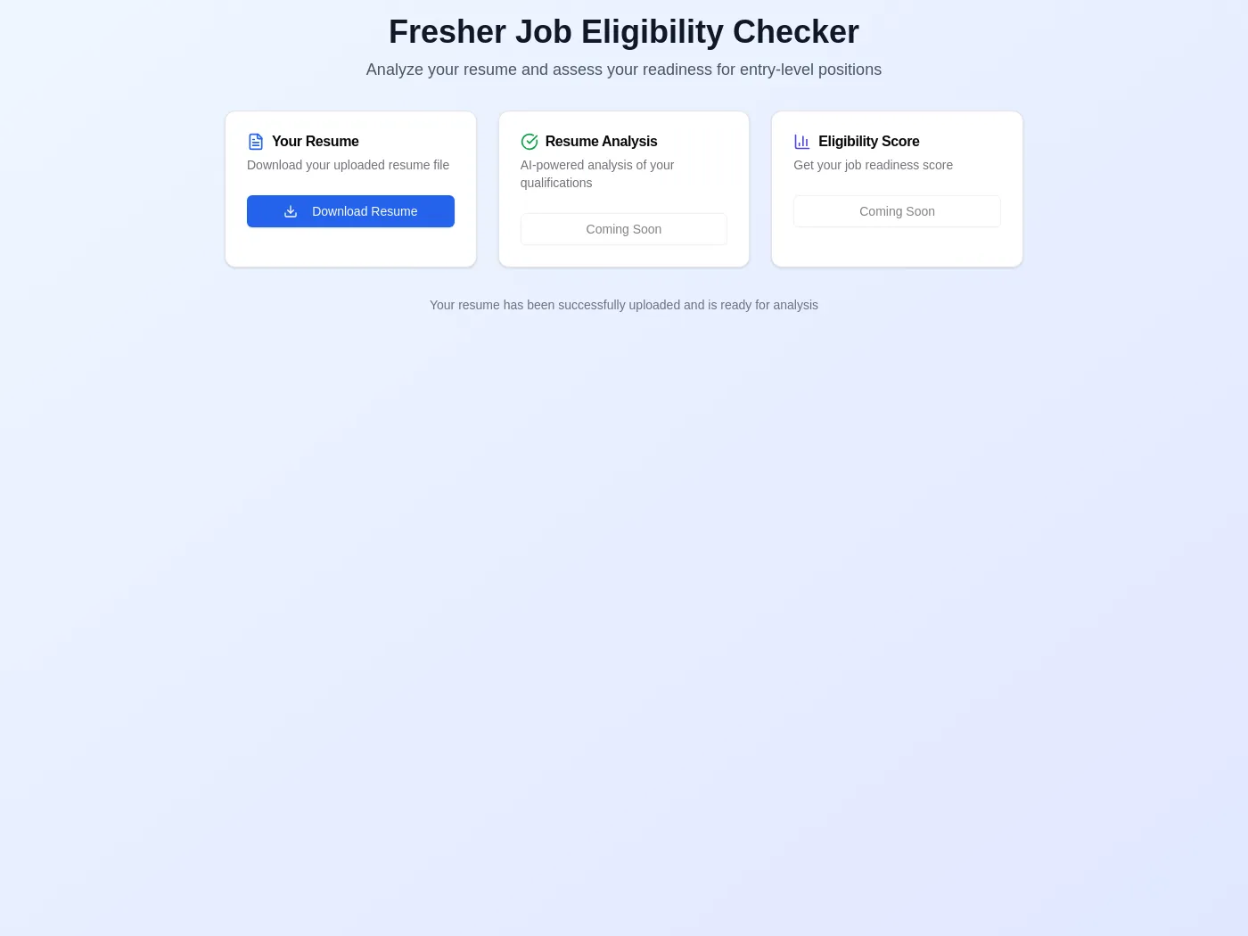 Fresher Job Eligibility Checker