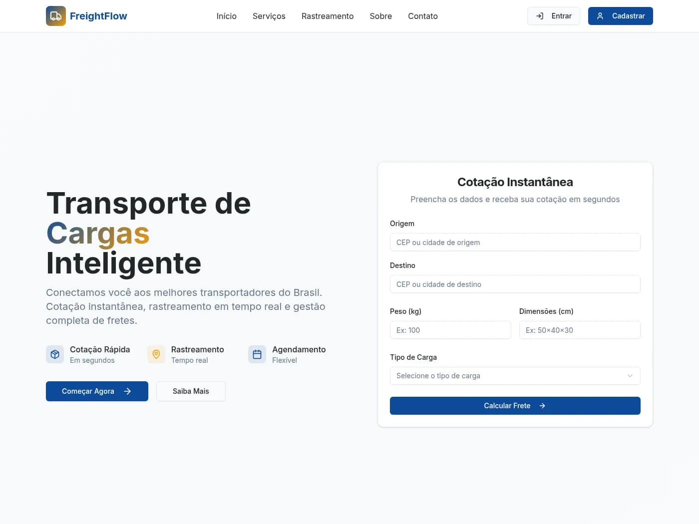 FreteBras Inspired Freight Platform