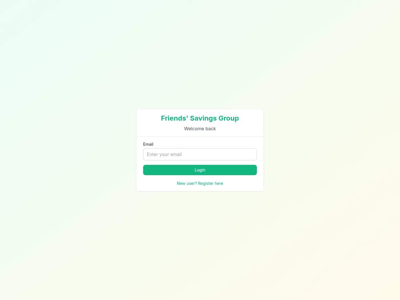Friends' Savings Group Management Platform