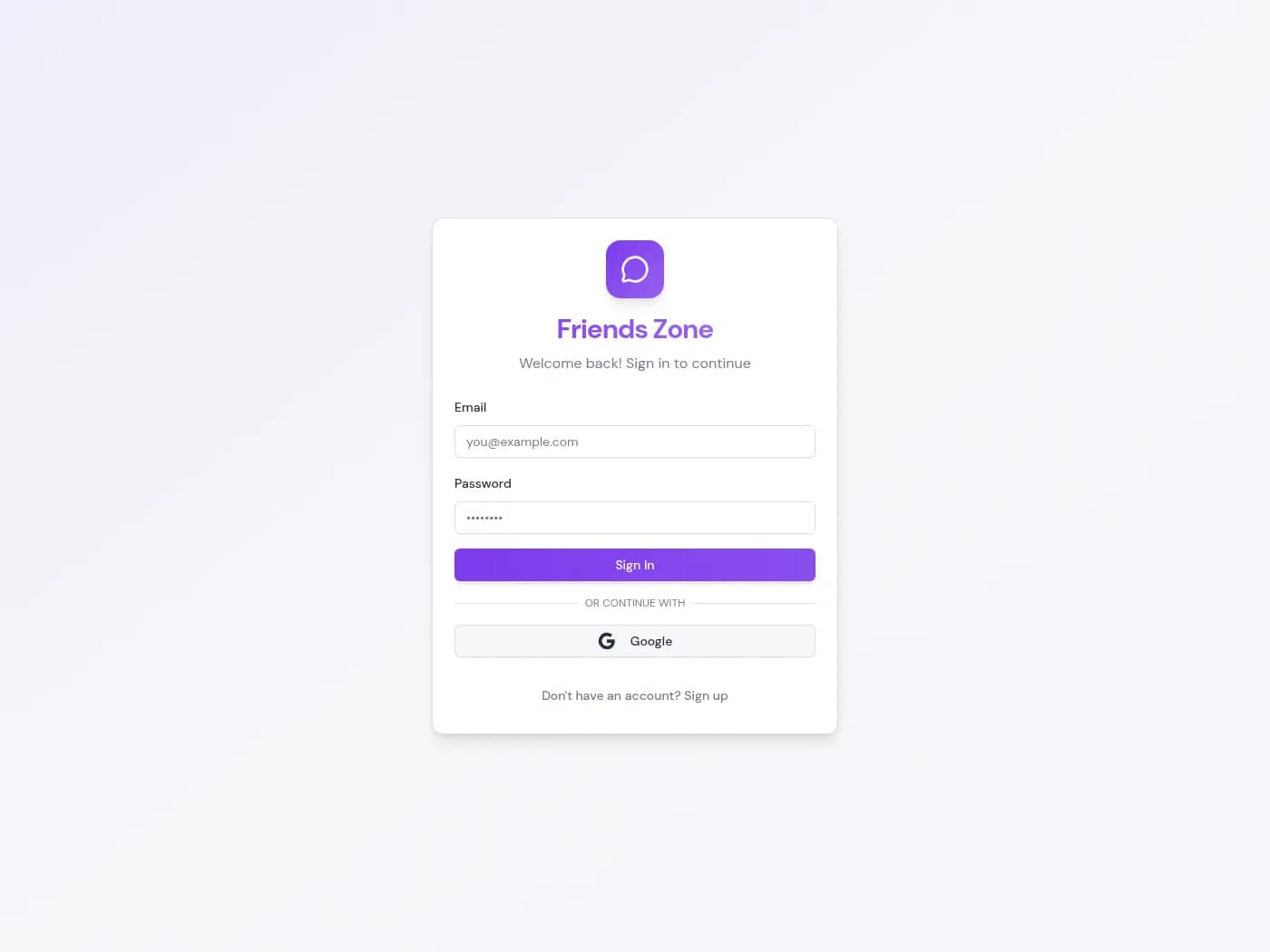 Friends Zone Chat App